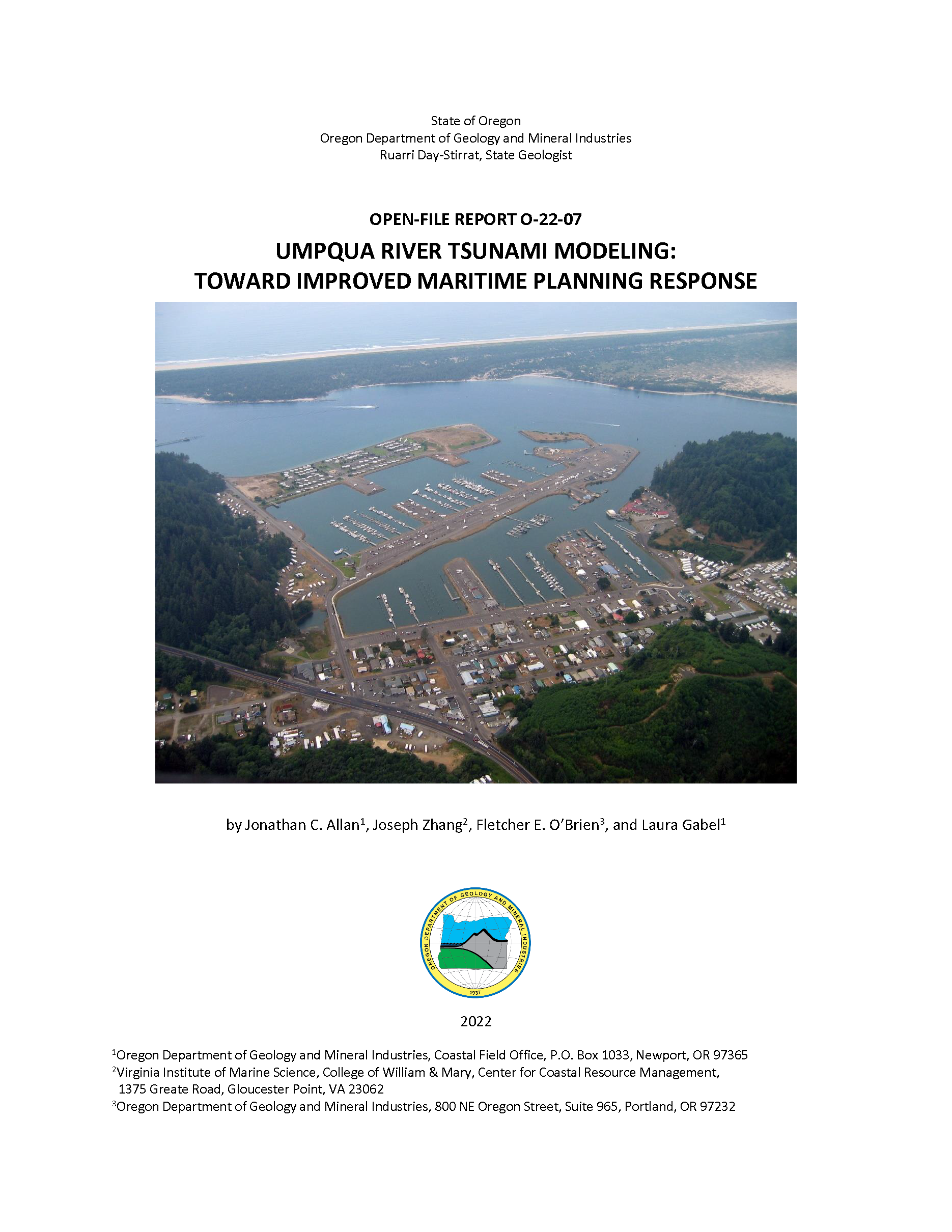 DOGAMI Open-File Reports | Oregon Department of Geology and Mineral ...